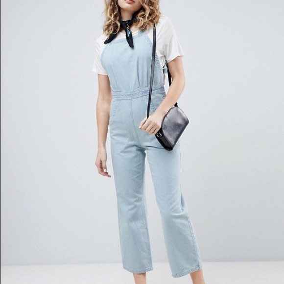 ASOS | Pants & Jumpsuits | Nwt Asos Cross Back Denim Jumpsuit | Poshmark